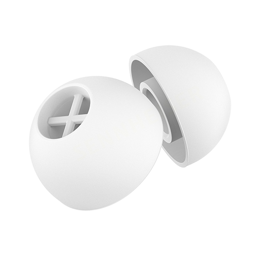 SILICONE EAR ADAPTER "M", WHITE, 5PAIR | In-Ear, Noise-Canceling ...